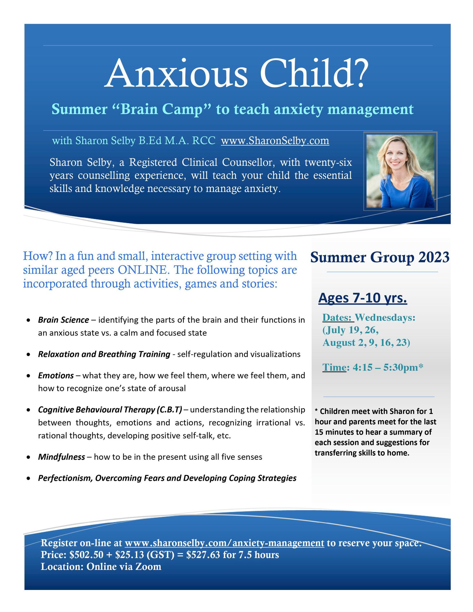 Anxiety Management | SharonSelby.com | Parenting Tips to Help your ...